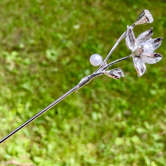 Accessories | Lotus Hair Stick Metal Bun Holder Hair Pin Lotus Hair ...